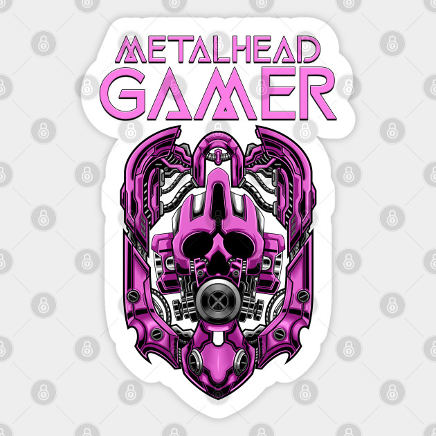 Metalhead Gamer Pink - Metalhead - Sticker | TeePublic
