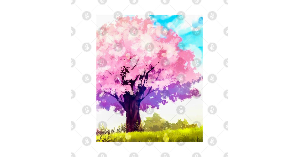 Beautiful Pink Sakura Tree - Cherry Blossom - T-Shirt | TeePublic