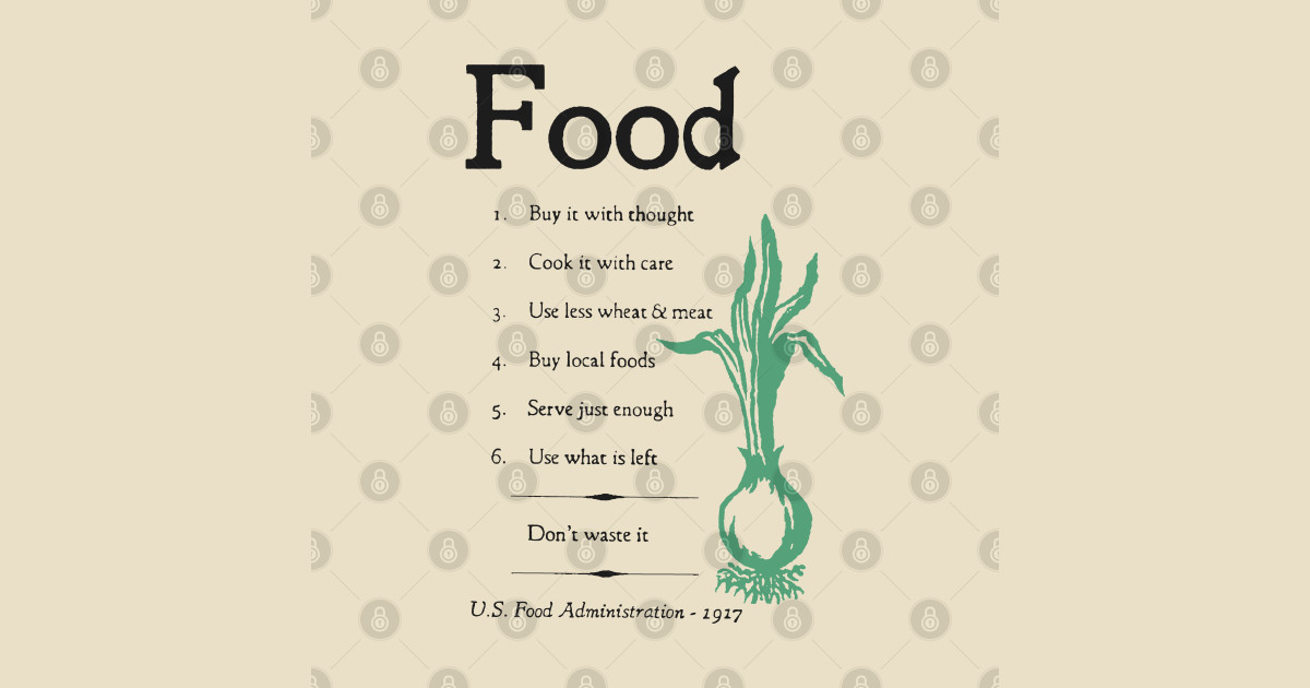Food WW1 Rationing Poster - World War 1, Propaganda, Cooking ...