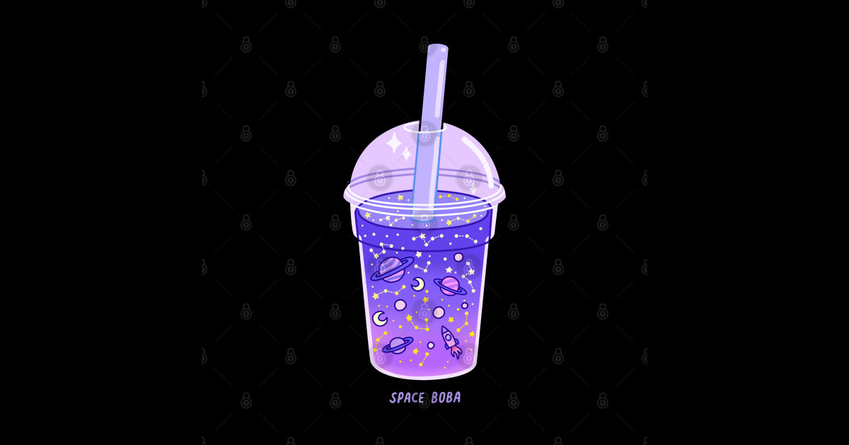 Space Boba - Bubble Tea - Sticker | TeePublic