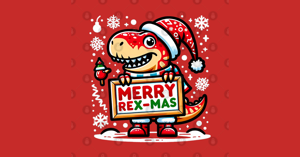 Merry Rex Mas Christmas T-Rex - T Rex Christmas - T-Shirt | TeePublic