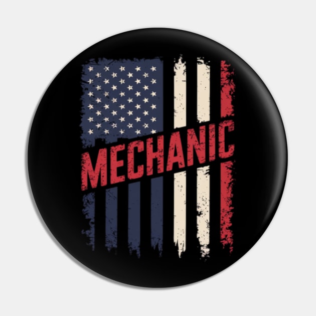 American Flag Mechanic Patriotic Mechanic USA Flag - American Flag ...
