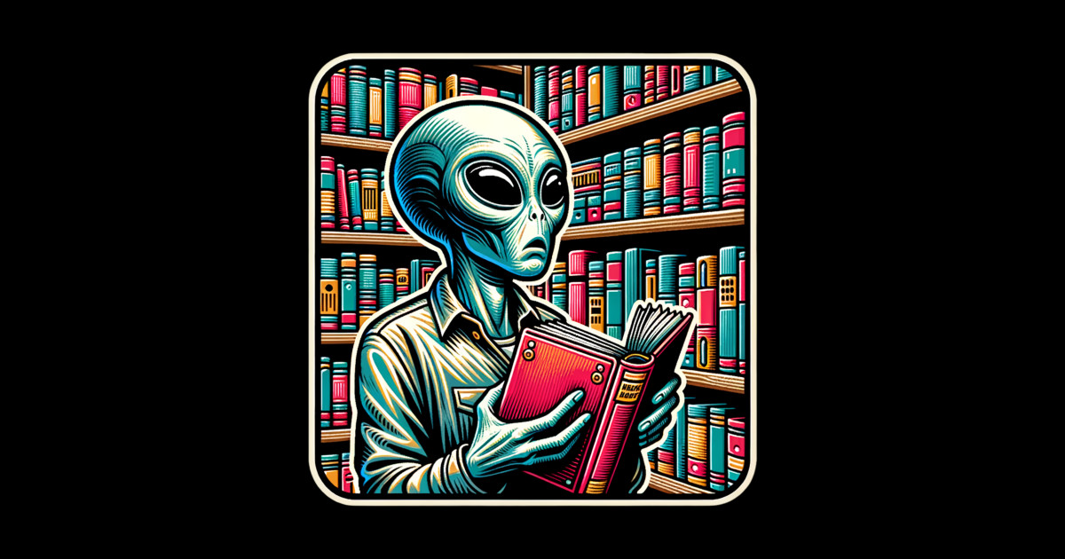Alien Library - Alien Library - Sticker | TeePublic