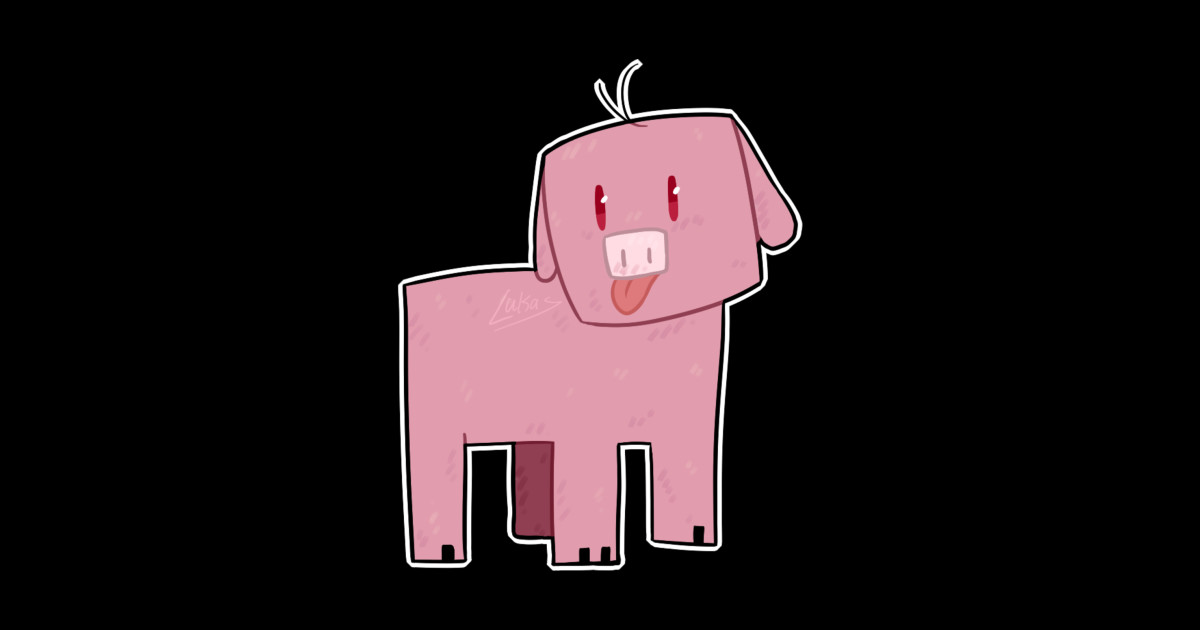 Minecraft Pig - Minecraft - Sticker | TeePublic