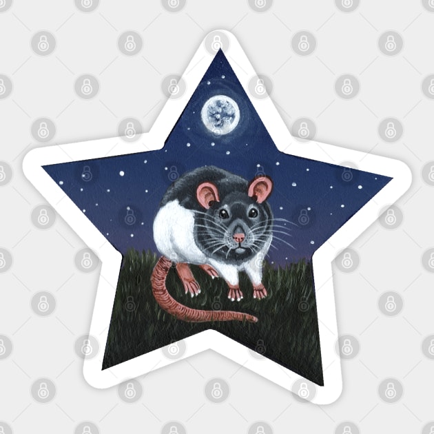 Grey Hooded Rat Star - Grey Rat - Sticker | TeePublic