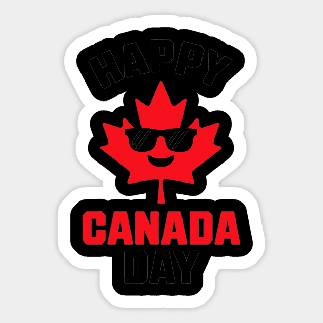 Happy Canada Day Funny Maple Leaf Canada Day - Canada Day - Sticker ...