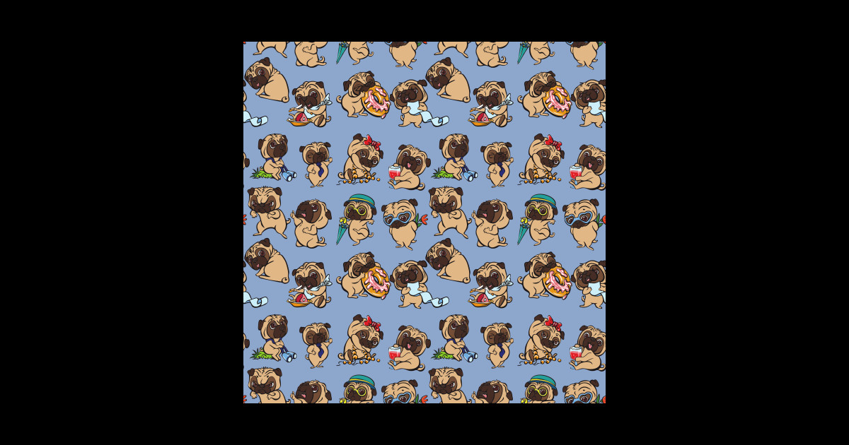 Pug Patterns - Pug - Sticker | TeePublic