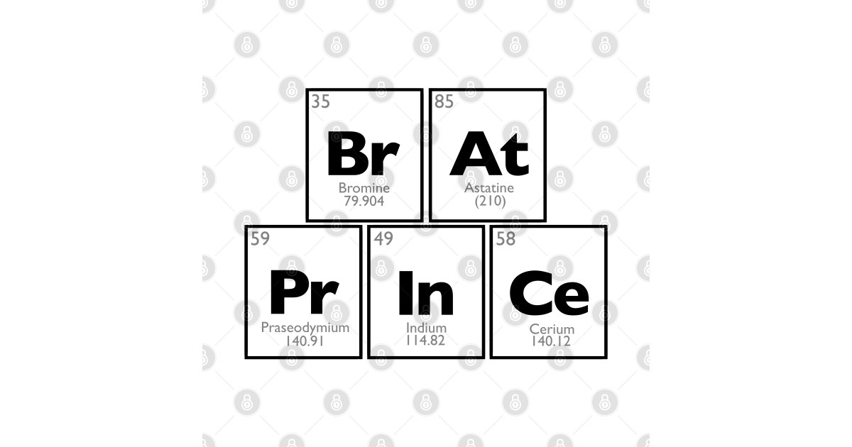 Brat Prince Periodic Table (black) - Lestat - T-Shirt | TeePublic