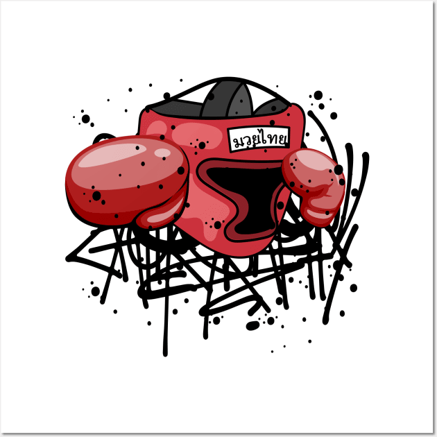 Muay Thai Boxing Graffiti Street Art - Muay Thai - Posters and Art ...