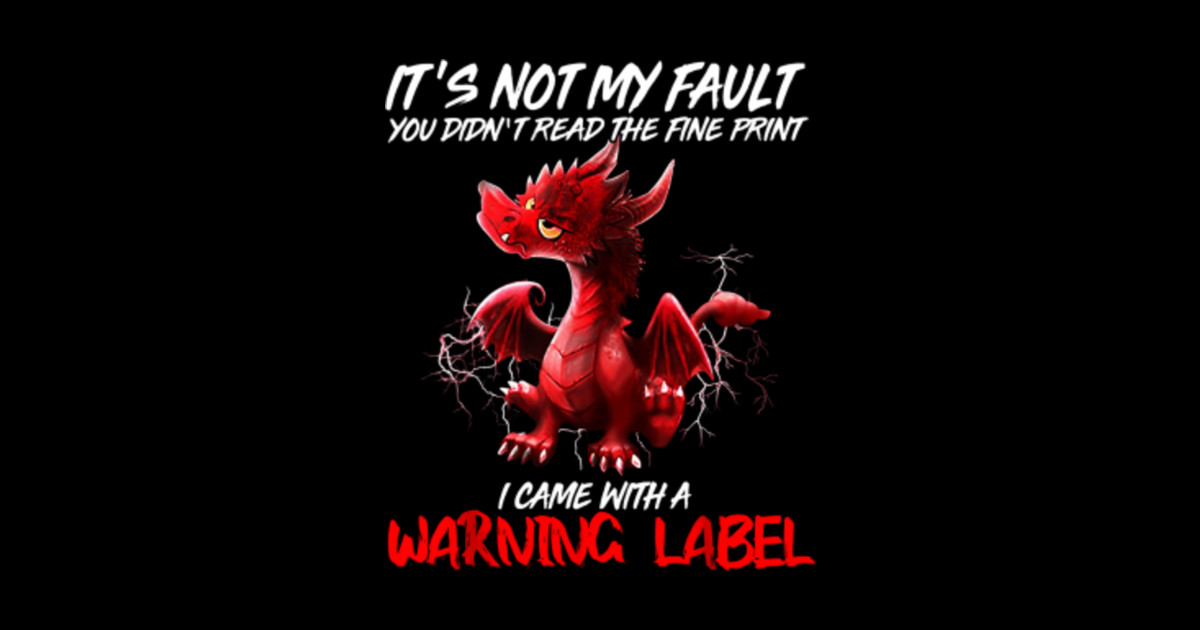 It's Not My Fault You Didn''t read the fine print I came with a warning ...