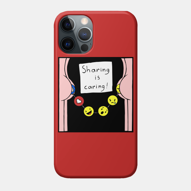 Sharing is caring - Emoji - Phone Case | TeePublic