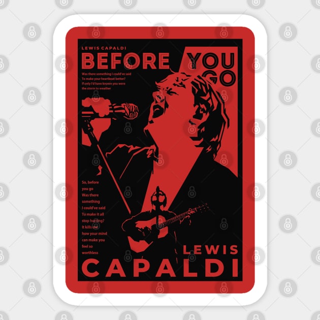 Lewis Capaldi Concert Silhouette - Lewis Capaldi - Sticker | TeePublic