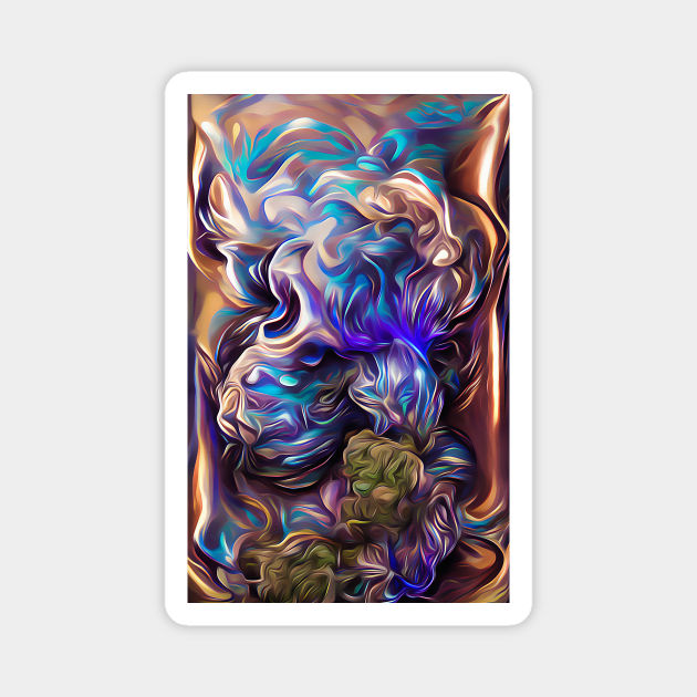 Blue Thick Iridescent Nug Hightimes Weed Cannabis - Nugs - Magnet ...