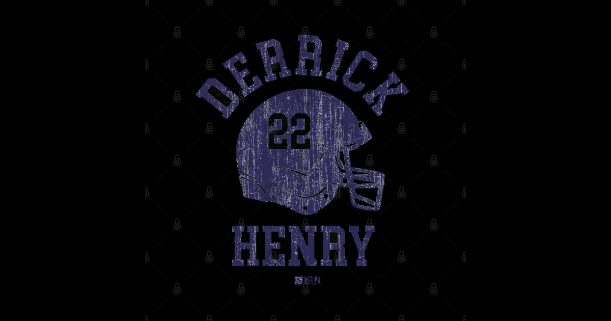 Derrick Henry Tennessee Helmet Font - Derrick Henry - Sticker | TeePublic