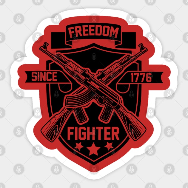 Freedom Fighter Since 1776 - Freedom Fighter Since 1776 - Sticker ...