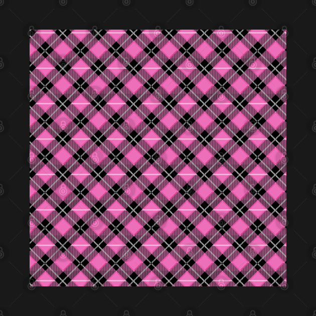 Diagonal Pink and Black Flannel-Plaid Pattern - Flannel Patterns - T ...