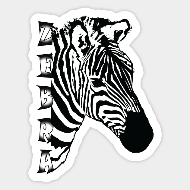Zebra, design, wildlife, safari, animals - Zebra - Sticker | TeePublic