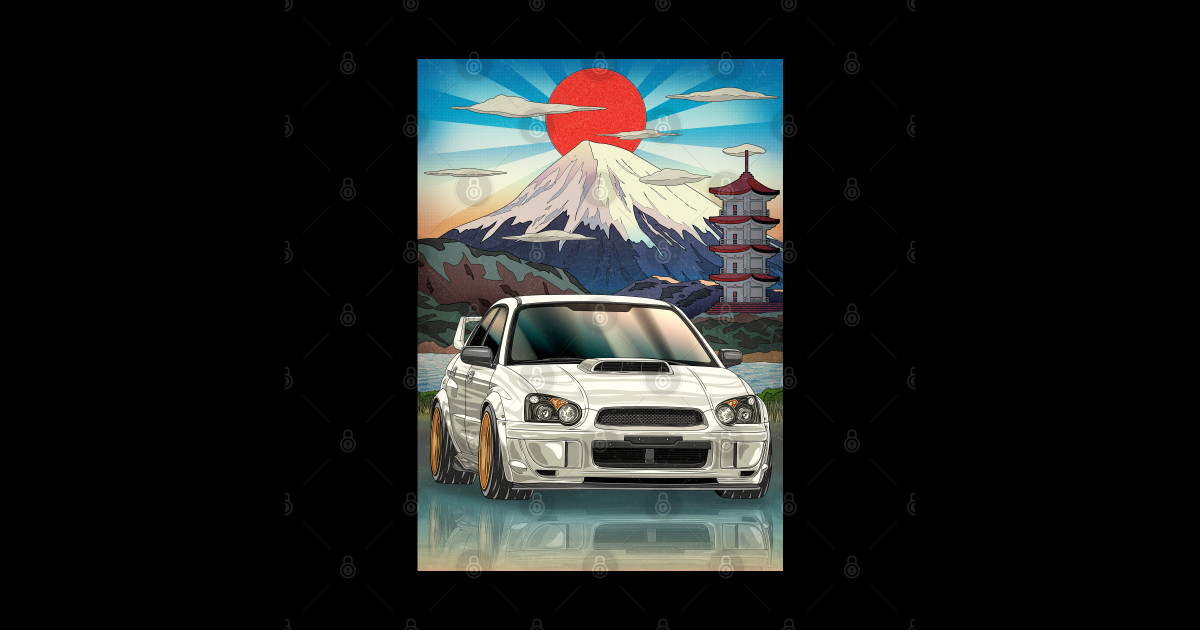 Subaru Impreza WRX STi Blob Eye Japanese Art Style - Car - Posters and ...