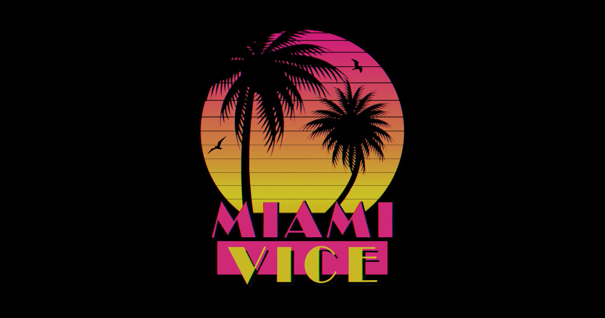 Miami Vice - VHS Sunset - Miami Vice - Sticker | TeePublic