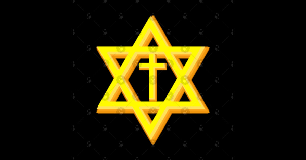 Cross Star of David - Cross Star Of David - T-Shirt | TeePublic