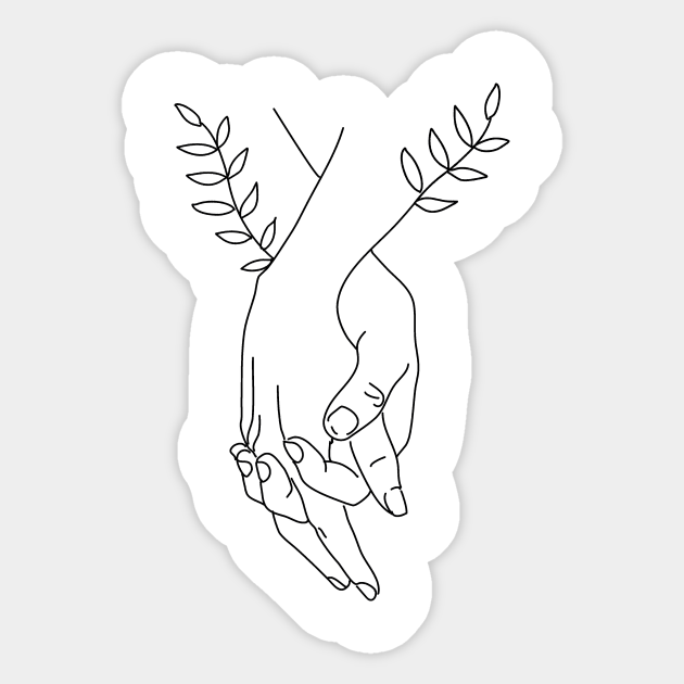 Holding Hands - Holding Hands Lover Couple Hands - Sticker | TeePublic