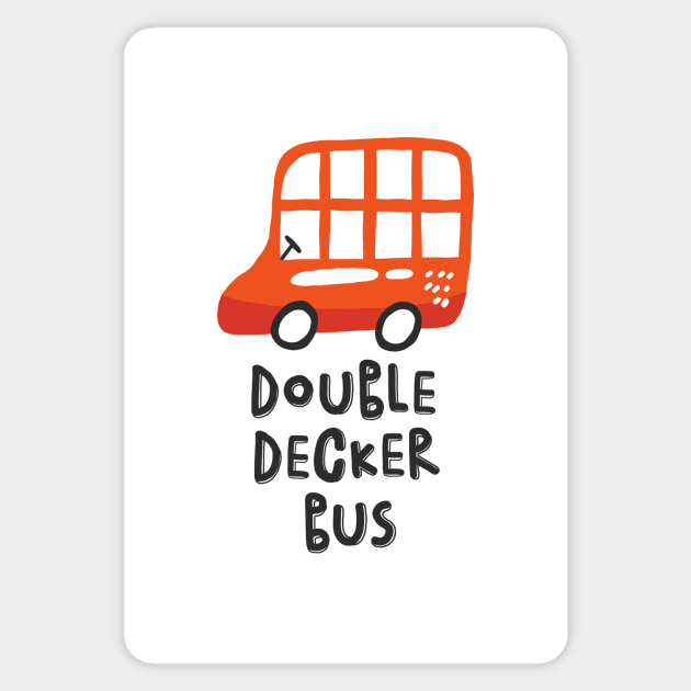 Double Decker Bus - Bus - Sticker | TeePublic