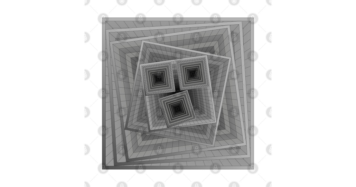 Box in Box Grey - Gray Box In Gray Box Pattern - T-Shirt | TeePublic