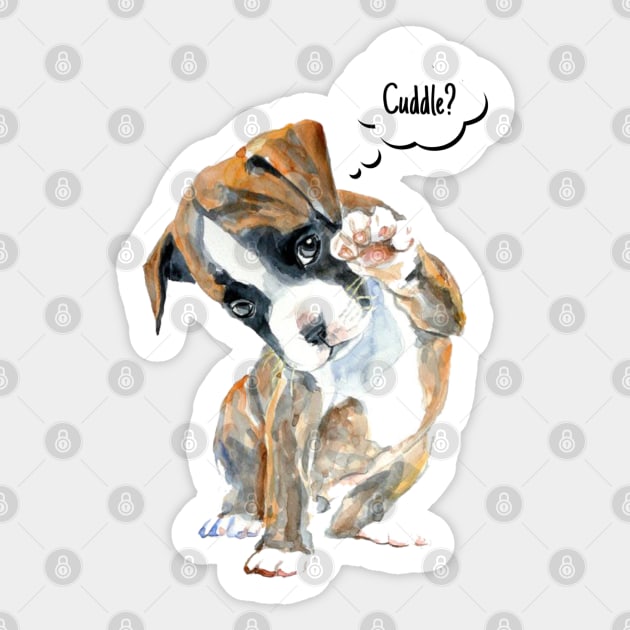 Cute Cuddle Dog - Cute - Sticker | TeePublic