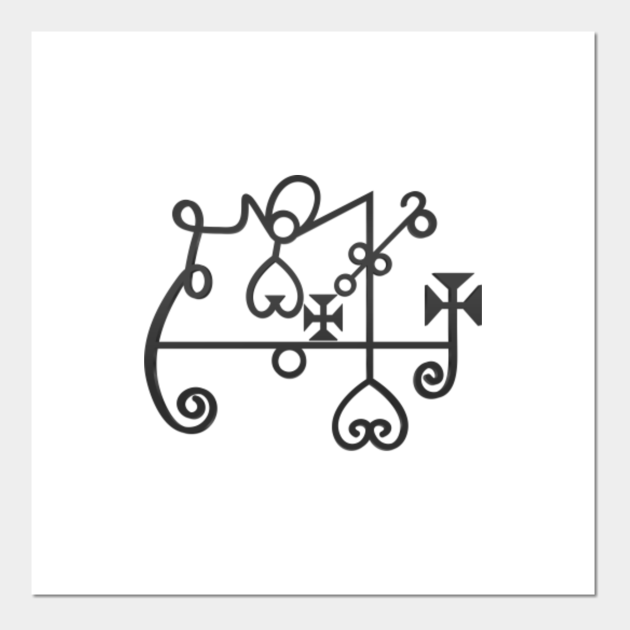 King Beleth Sigil Modern Ars Goetia Demonic Seal of Beleth in Black ...