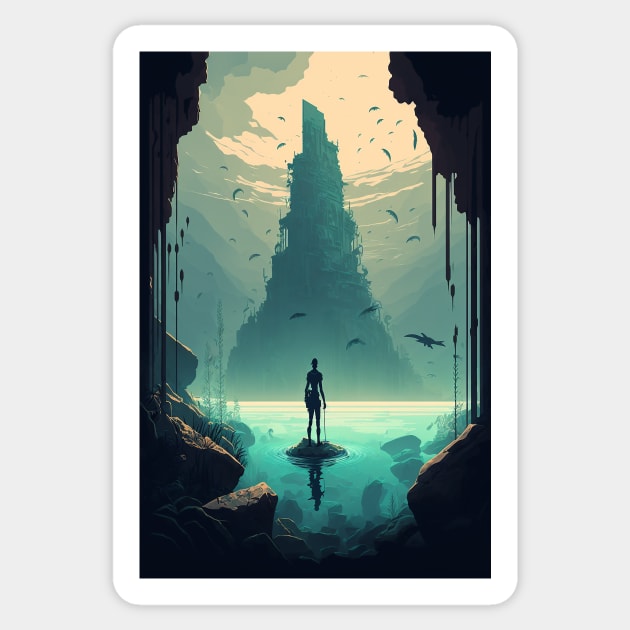 The Search for Atlantis - Vector Art - Sticker | TeePublic