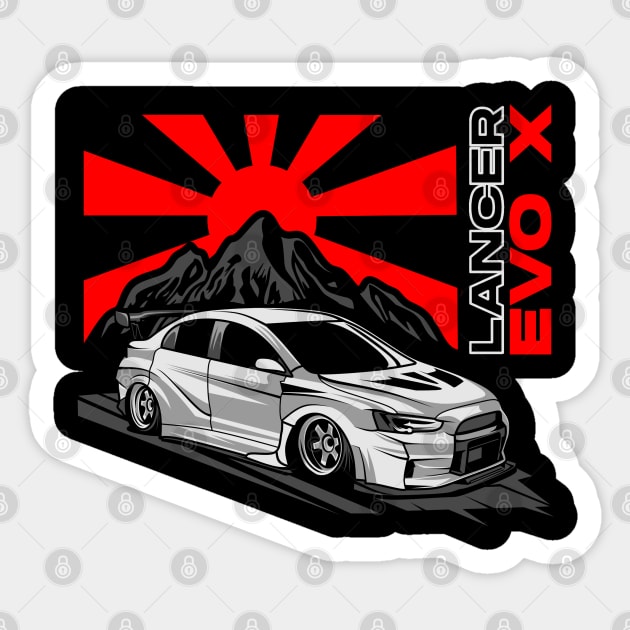 Lancer Evo X JDM Car - Lancer Evo X - Sticker | TeePublic
