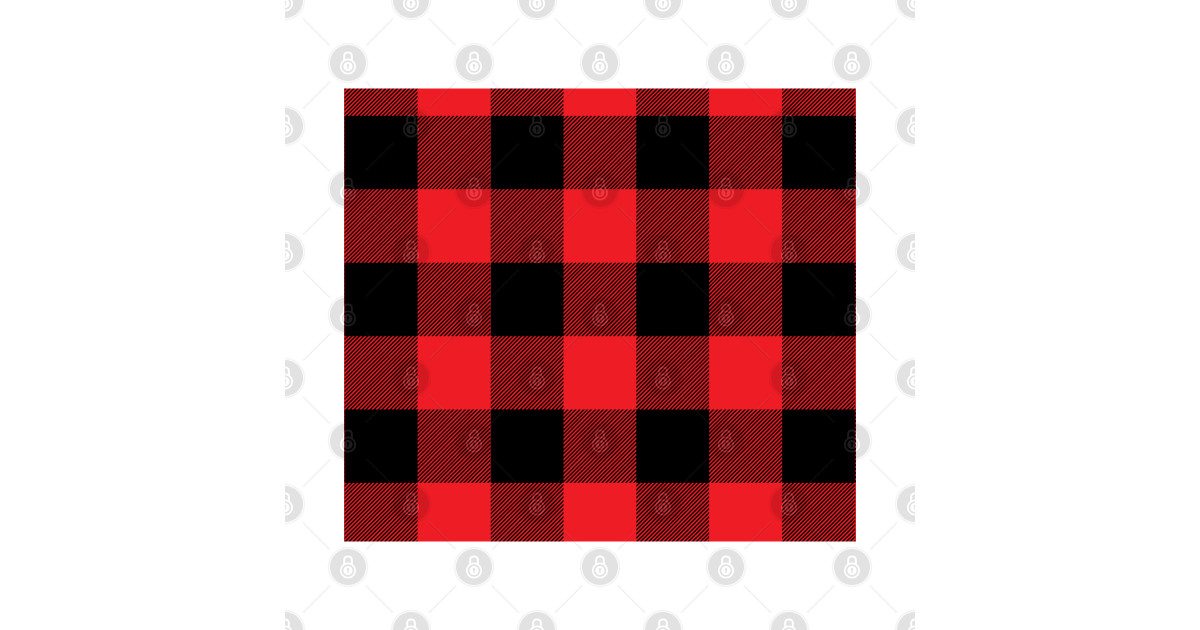 Black and Red Buffalo Plaid Large Check Checkered Pattern - Black And ...