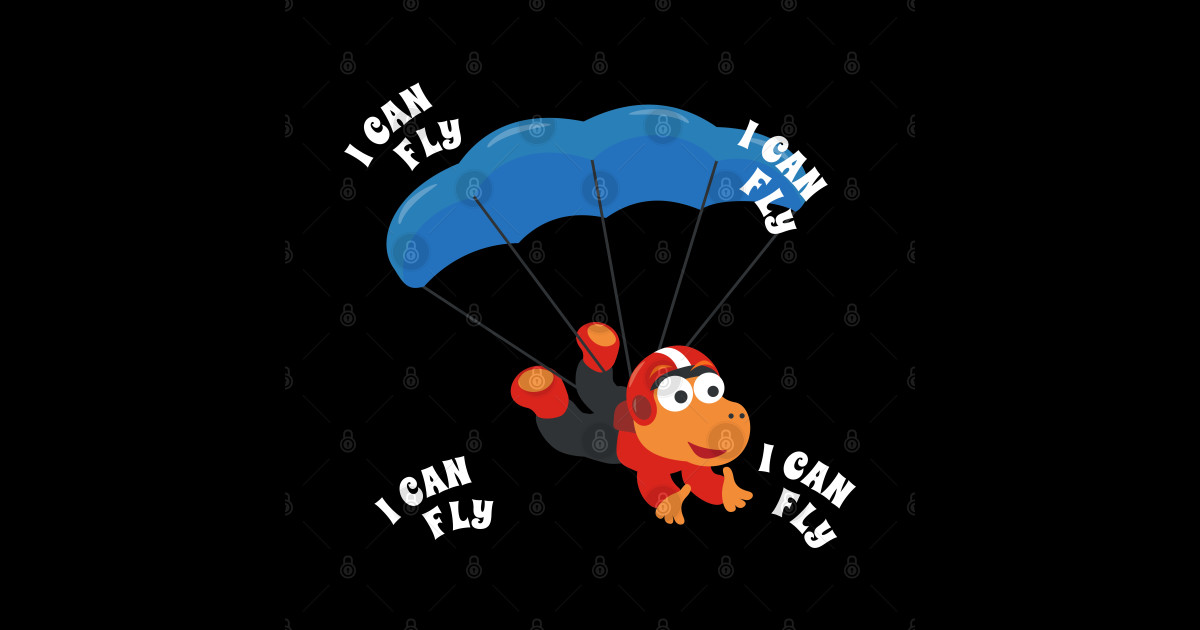 Vector illustration of a cute skydiver. - Skydiving Theme Party ...