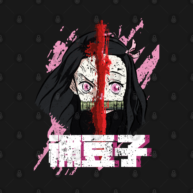 DEMON SLAYER 2: NEZUKO HALF HUMAN HALF DEMON (GRUNGE STYLE) - Demon ...