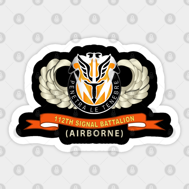 112th Signal Battalion w Airborne Badge - DUI - Ribbon X 300 - 112th ...