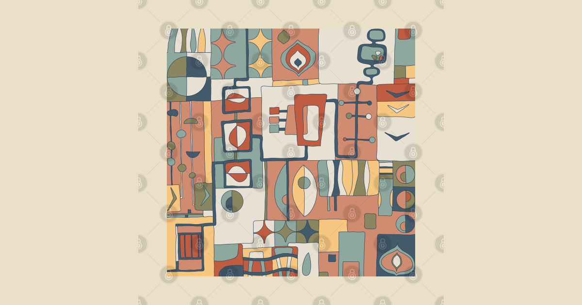 Mid Century Modern All Over Print - Mid Century Modern - T-Shirt ...