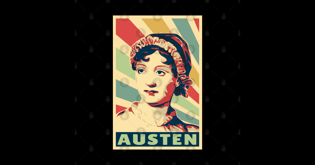 Jane Austen Vintage Colors - Jane - Sticker | TeePublic