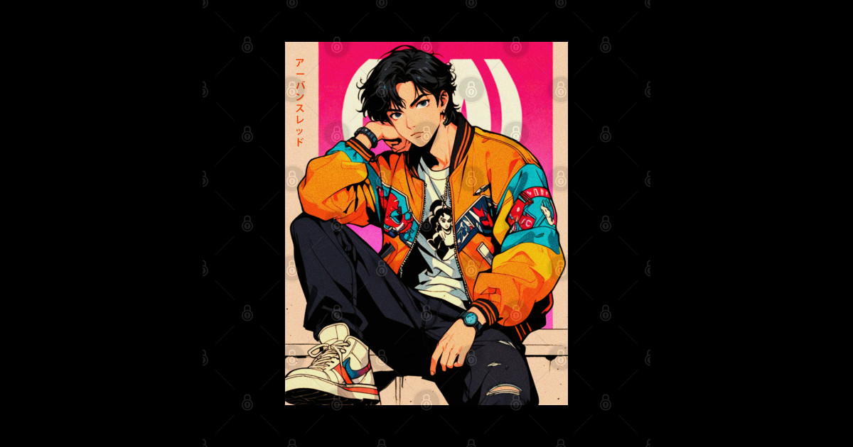 Urban Thread Rising - Retro Anime - Sticker | TeePublic