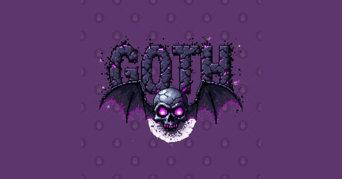 Goth Pixel - Goth Pixel Art - T-Shirt | TeePublic