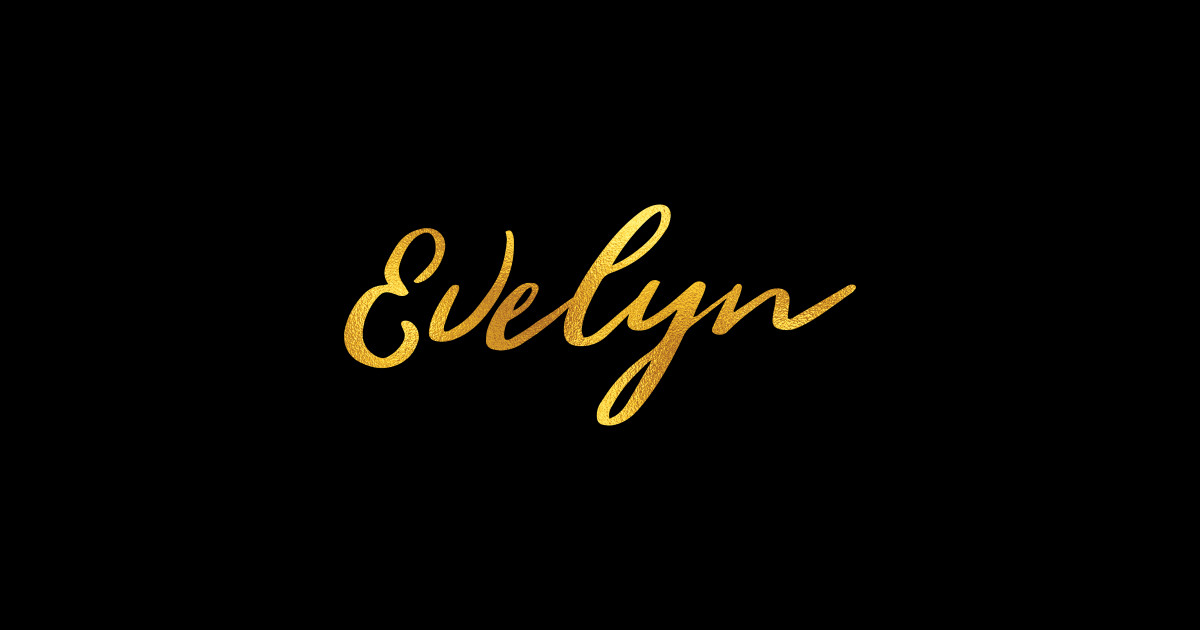 Evelyn Name Hand Lettering in Faux Gold Letters - Evelyn - Posters and ...