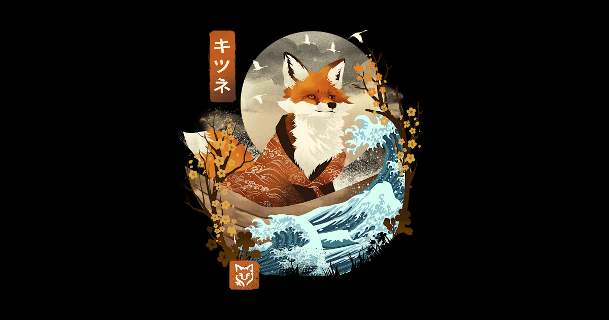 The Great Wave Fox - Great Wave Of Kanagawa - Posters and Art Prints ...