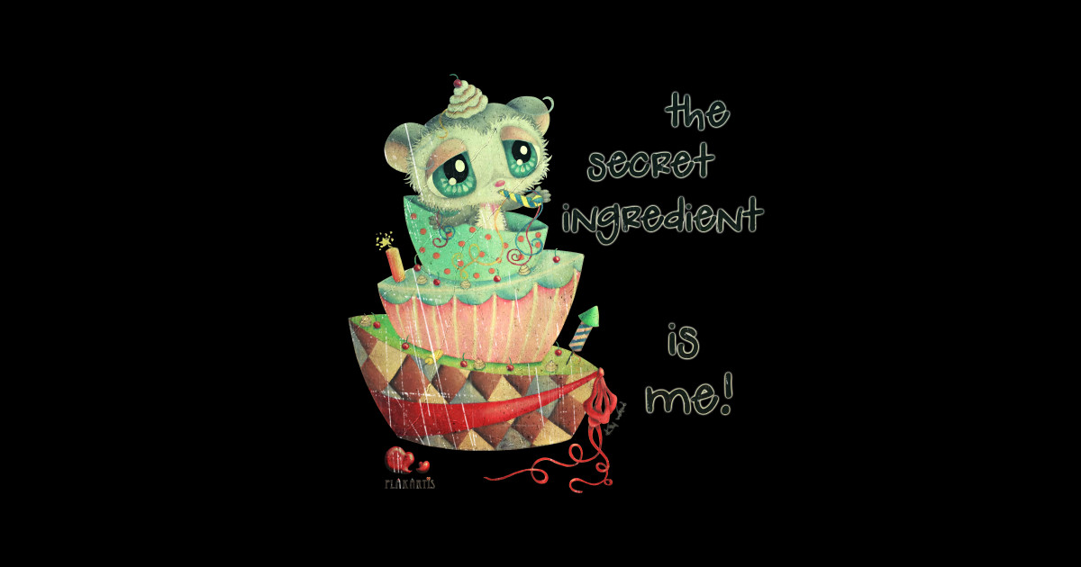 The secret ingredient is me! - retro style - Cartoon Lemur On Top Of ...
