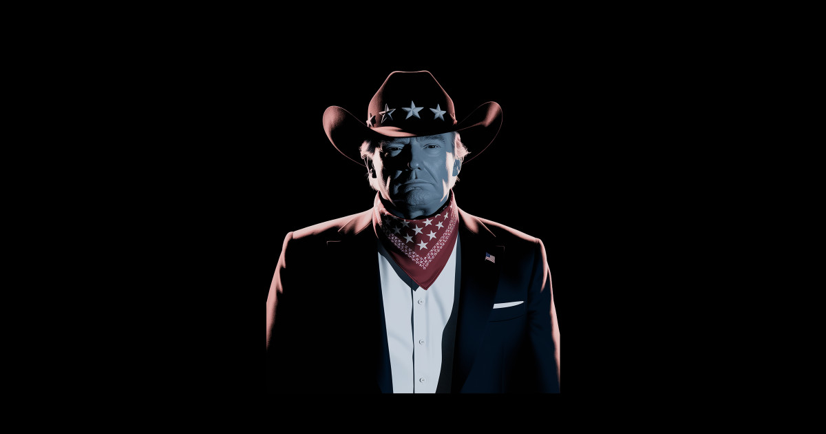 Funny Cowboy Western Donald Trump US Flag 2025 Election - Funny Cowboy ...