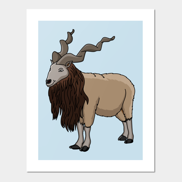 Markhor goat cartoon illustration - Markhor Goat Cartoon Illustration ...