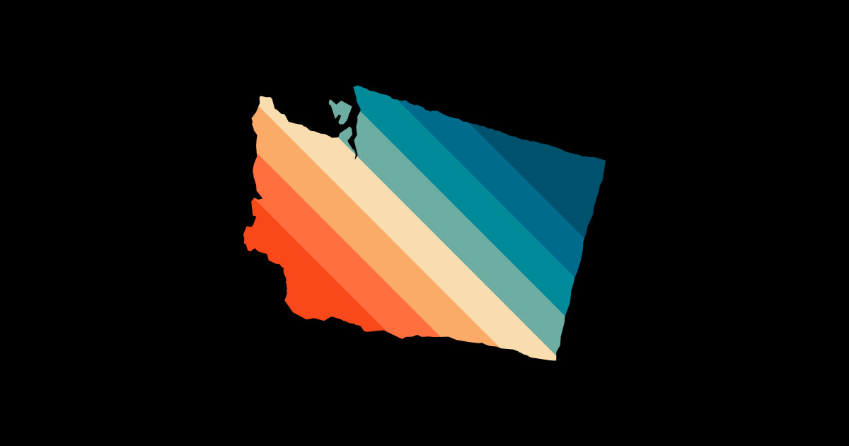 Washington State Retro Map - Washington State - Posters and Art Prints ...