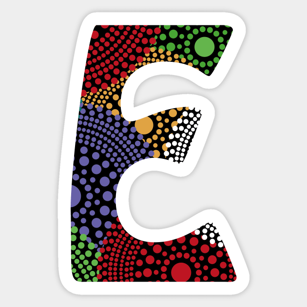 E Aboriginal letter - Alphabet - Sticker | TeePublic