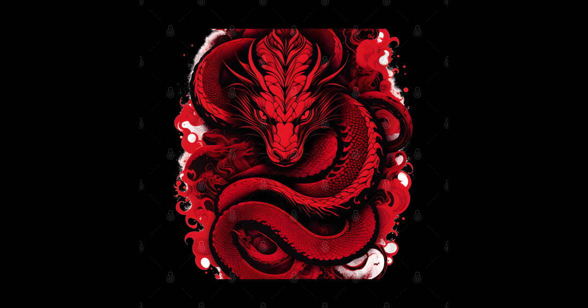 Red Serpent - Red - Sticker | TeePublic