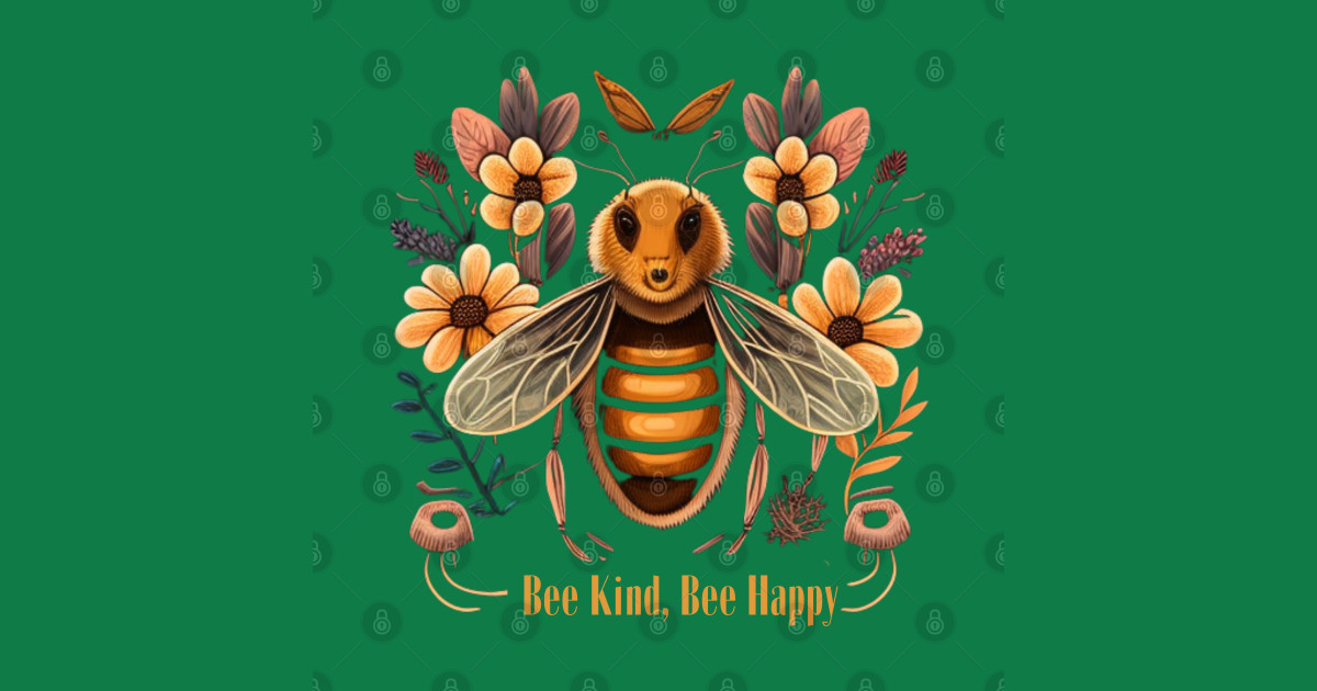 Bee Kind, Bee Happy - Save The Bees - T-Shirt | TeePublic