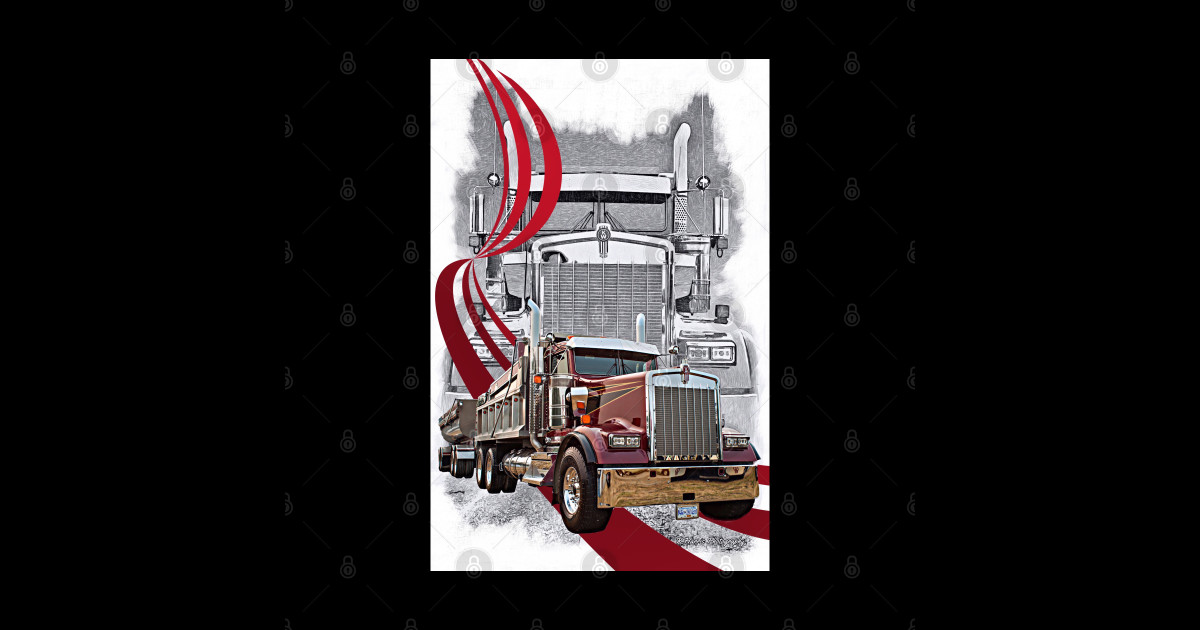 Kenworth end dump - Big Rigs - Posters and Art Prints | TeePublic