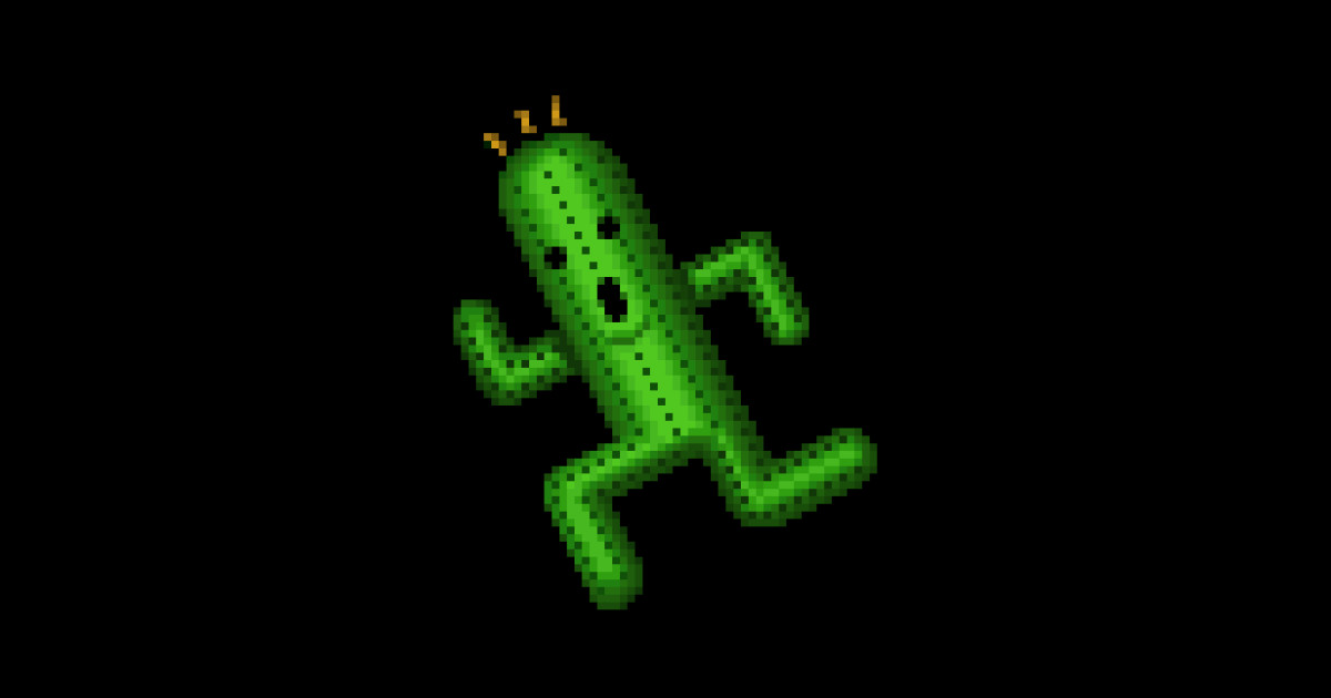 Pixelart Cactuar - Ff7 - Sticker | TeePublic